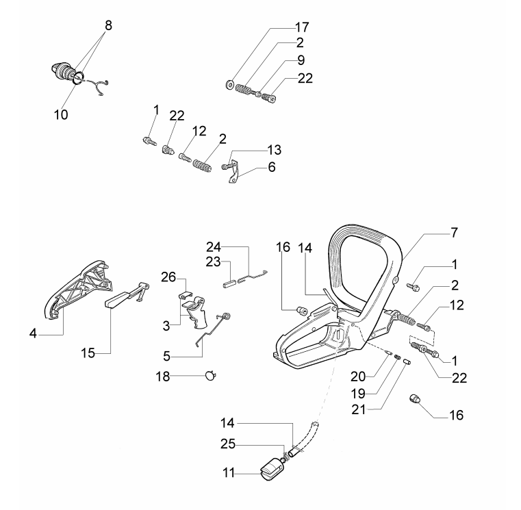 Efco MT 3600, MT 4000 Spring (Fig No. 5) New Oem 097000028R | SawAgain