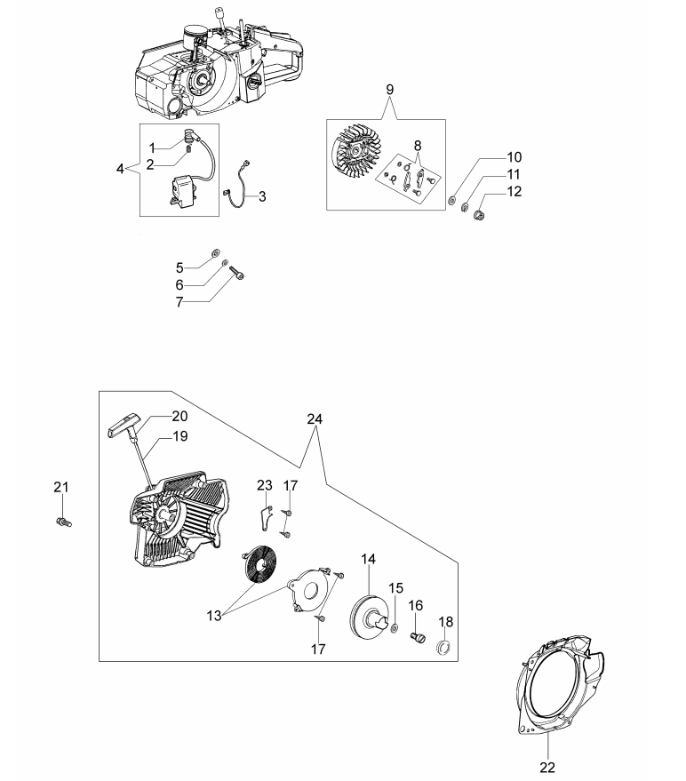 Efco MT-7200, MT-8200 Complete Spring (Fig No. 13) New Oem 52012118BR ...