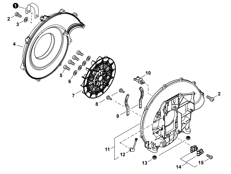 Shindaiwa EB-600-RT Cover, Fan (Fig No.4) New Oem E103001320 | SawAgain