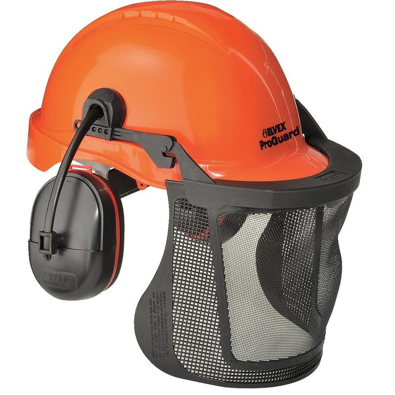 Elvex ProGuard Ventilated Safety Helmet with Head, face and hearing ...